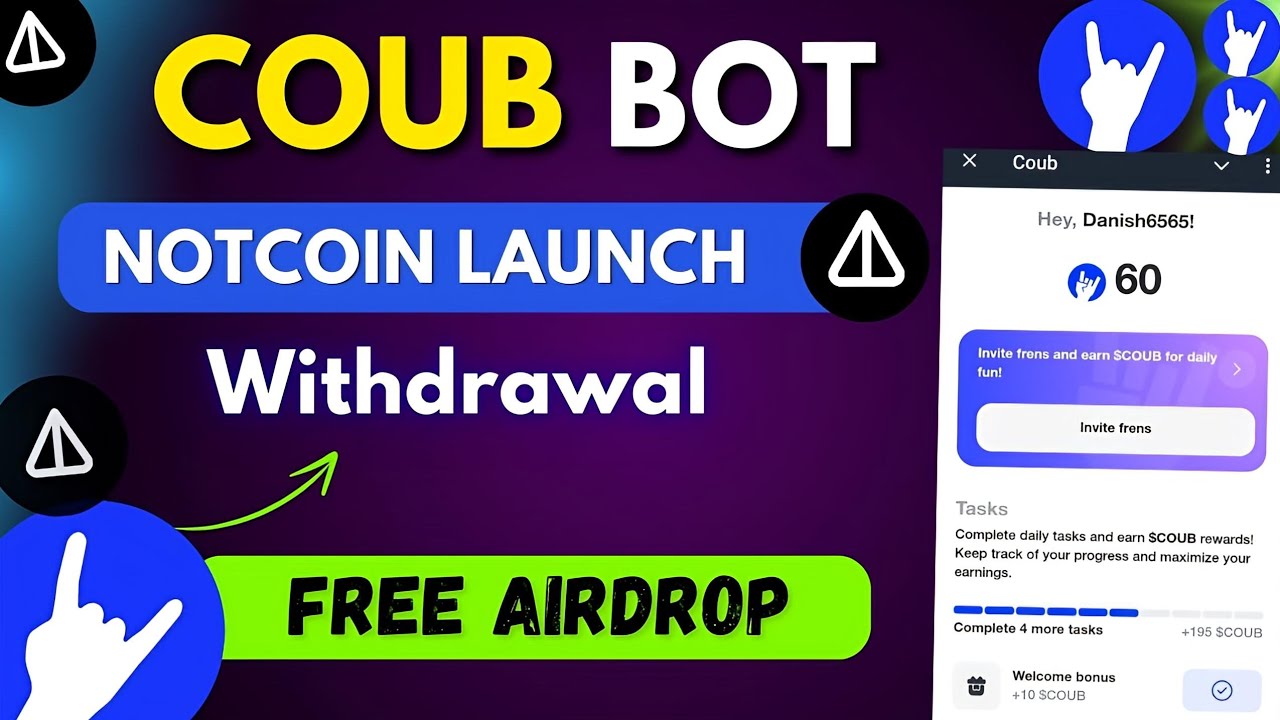 Coub Airdrop || Coub Telegram Bot || Notcoin Support Coub Airdrop || Coub Withdrawal - YouTube