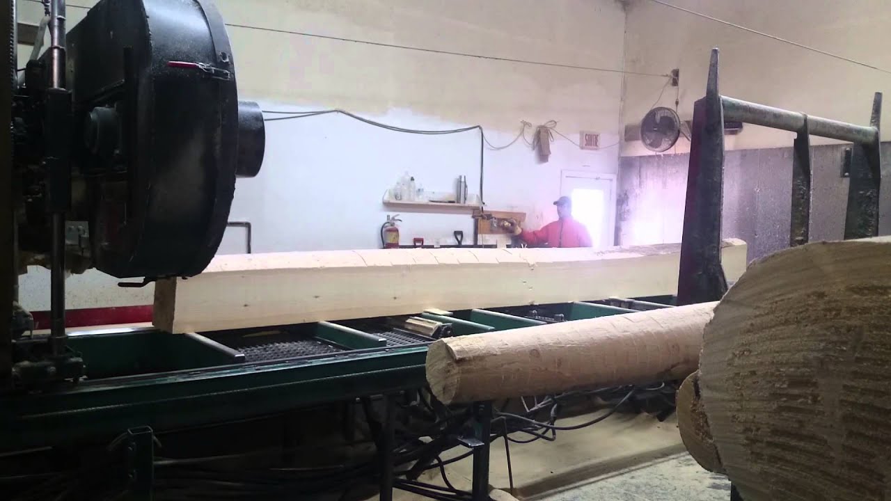 Select sawmill double cut blade electric motor - YouTube