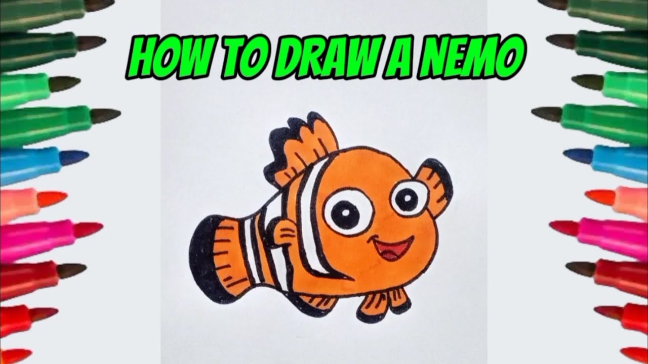 HOW TO DRAW A NEMO || step by step drawing #drawing #draw #cute #art # ...
