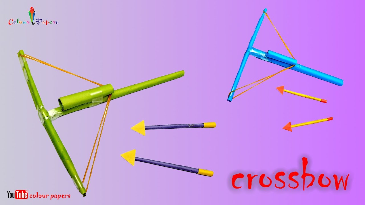 How to Make a Mini Crossbow from Paper with Trigger Crossbow - Easy ...