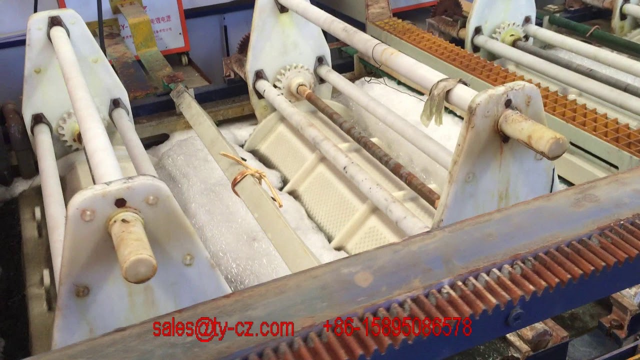 Galvanizing line barrel type full auto zinc electroplating machine - YouTube