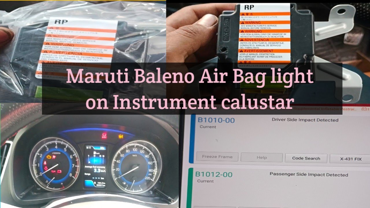 #maruti#Suzuki Fault Code B1010- 00 #B1012- 00 Baleno Air Bag problem ...