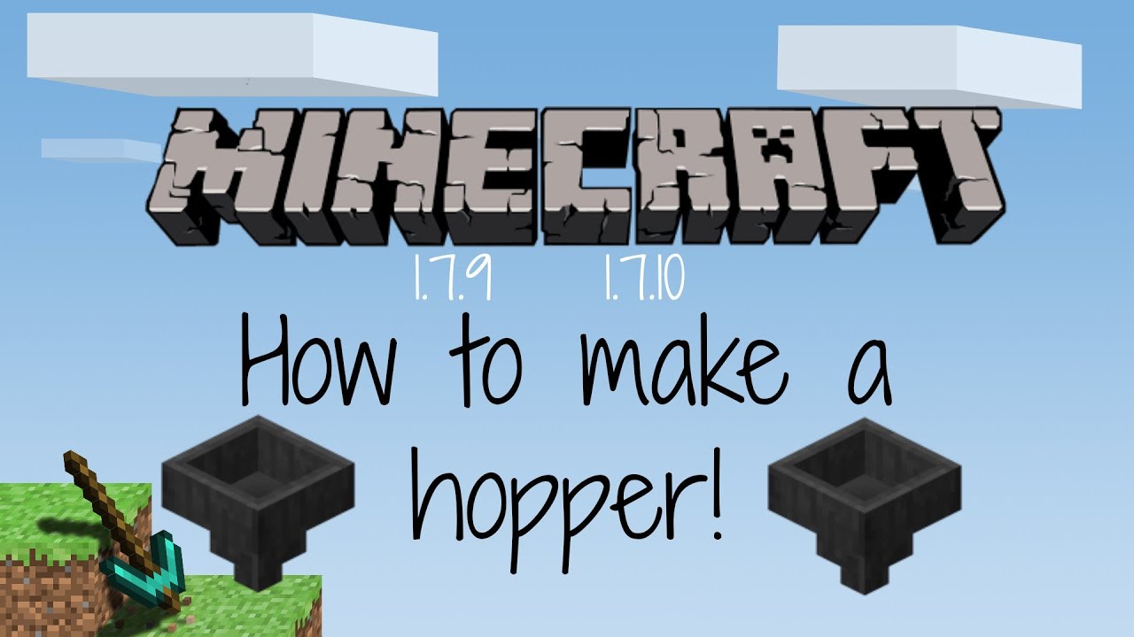 Minecraft 1.7.9/1.7.10 How to make a hopper | MinecraftyTutorials - YouTube
