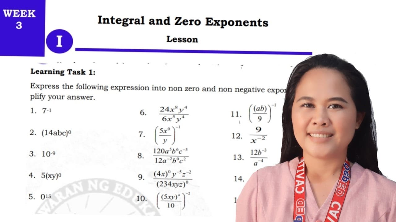 Zero and Integral Exponents - YouTube