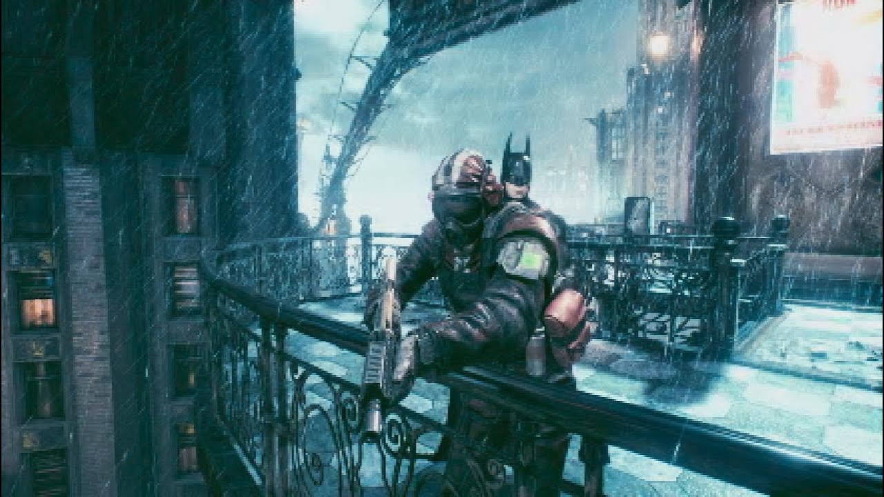 Batman plays peekaboo with the Arkham Knight's goons - YouTube