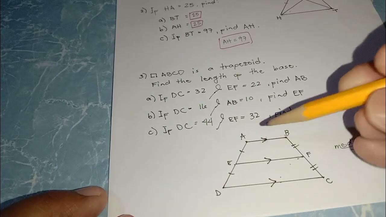 Module 3A | Isosceles Trapezoid | Base Angles and Median - YouTube