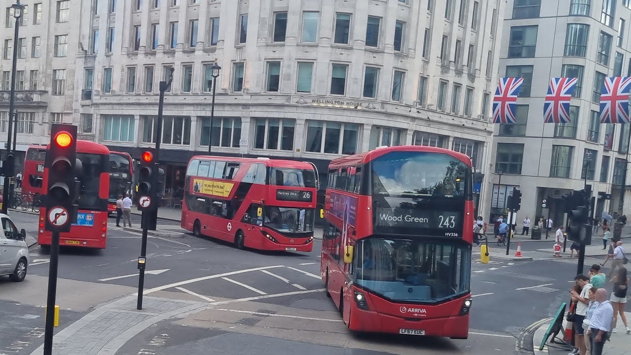 London double-decker Bus ride East London to Southwest London ...