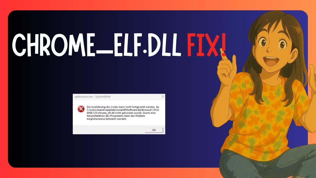 How To FIX "Chrome elf.dll Is Missing" in Windows 11 - YouTube