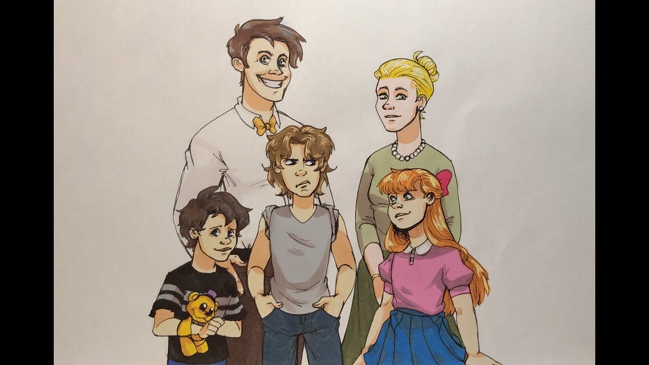 The Afton Family - FNAF Speed Drawing (100 SUSCRIBERS SPECIAL!!!) - YouTube