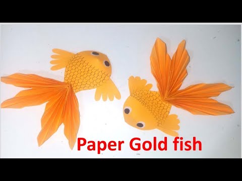 How to make a paper gold fish|a4 papers|Easy papercraft fish - YouTube