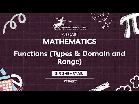 AS LEVEL CAIE Math | Functions (Types & Domain and Range) Part 2 - YouTube