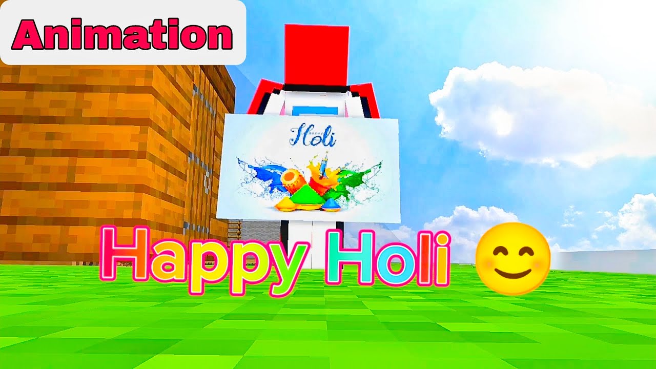 Happy Holi in Minecraft | Happy Holi | Minecraft - YouTube