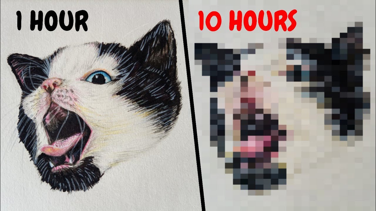 Drawing: 1 Hour VS 10 Hours - YouTube
