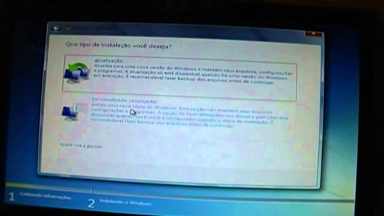 Formatando e instalando windows 7 - YouTube