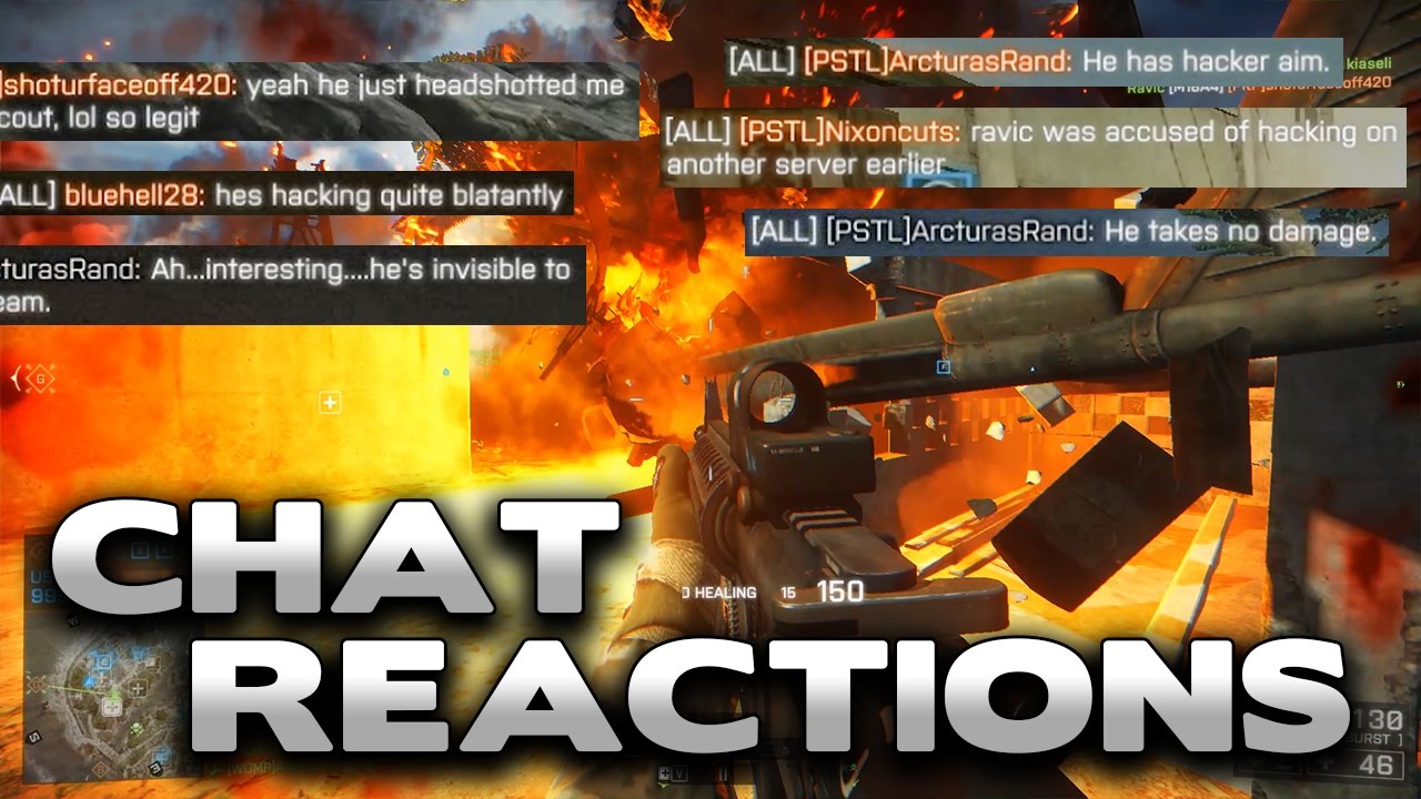 Battlefield 4 "He has hacker aim" - Chat Reactions - YouTube