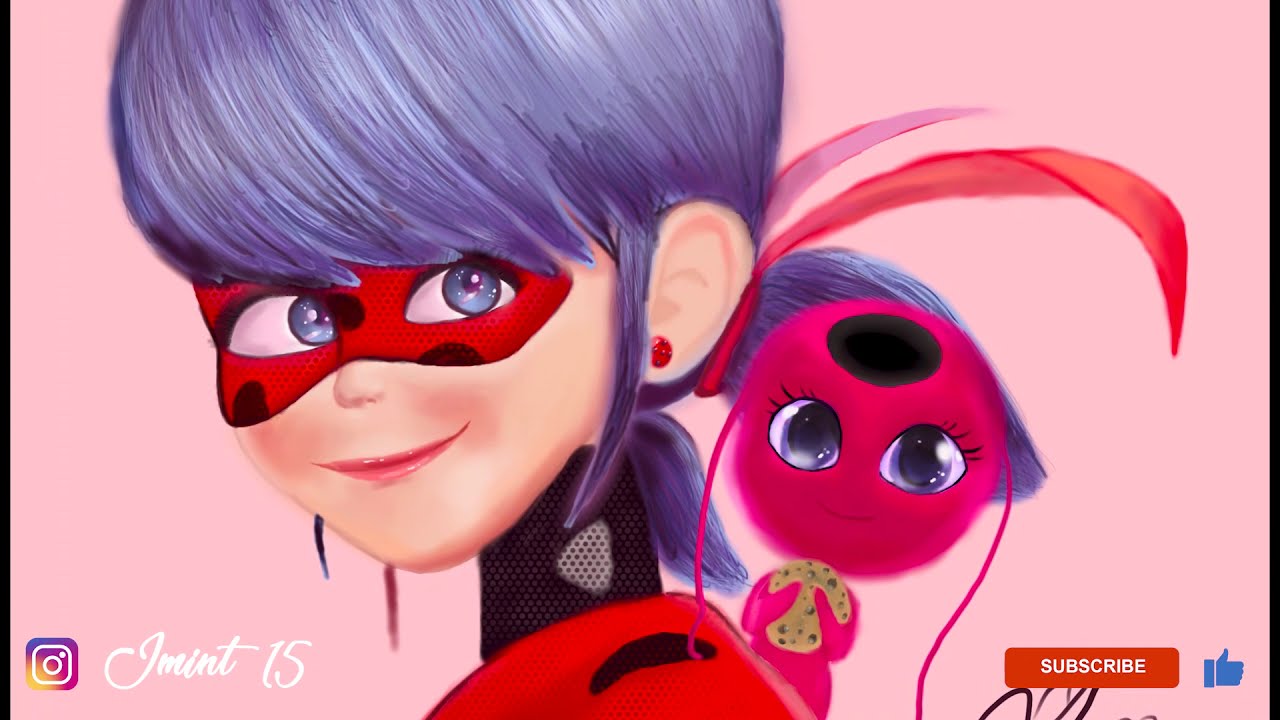 Time Lapse Drawing of Ladybug (Miraculous Ladybug) and Tikki 🐞 ...