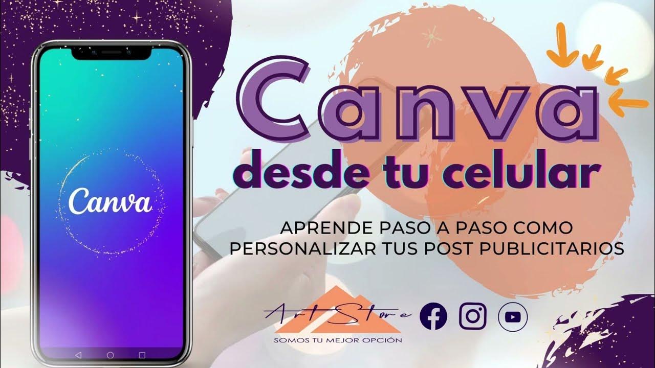 Como crear publicidad usando canva en la app del celular - YouTube