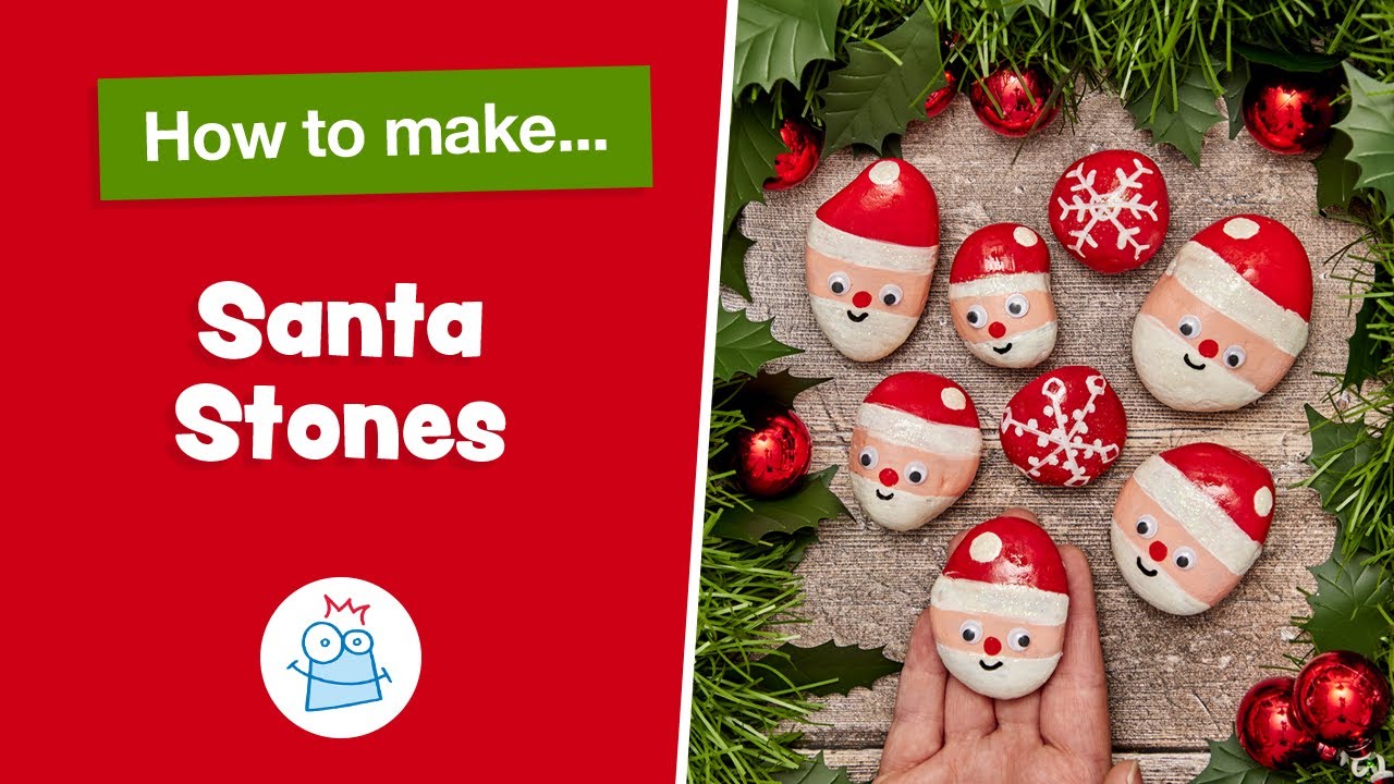 How to make a Santa Stones | Baker Ross - YouTube