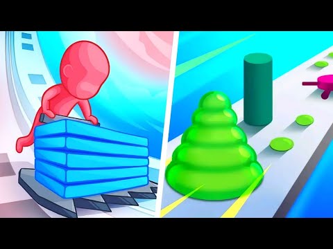 Stack Colours Game Level 7-10 | Slimy Runner 3D Game Levels 1-5 ...
