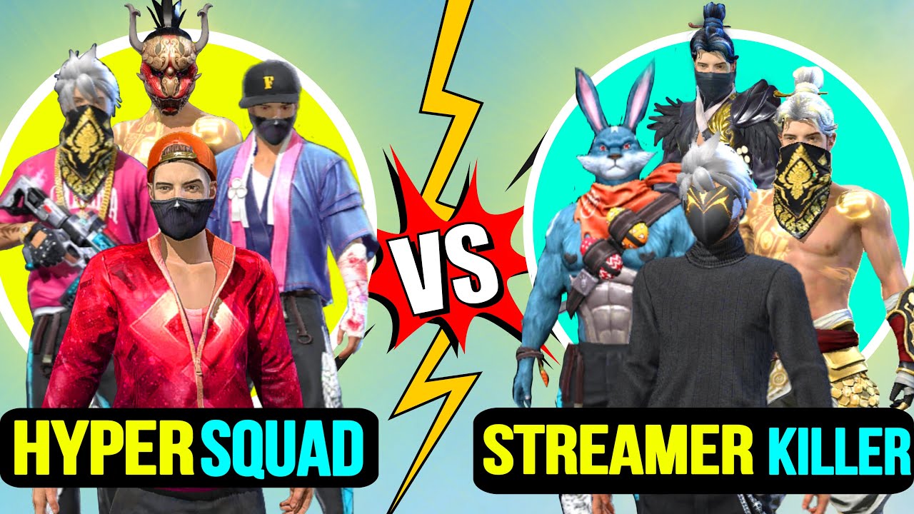 লাইভে থাকা অবস্থায় 4v4 চ্যালেঞ্জ দিল। on live stream 4vs4 with streamer killer squad | hyper 69 ...