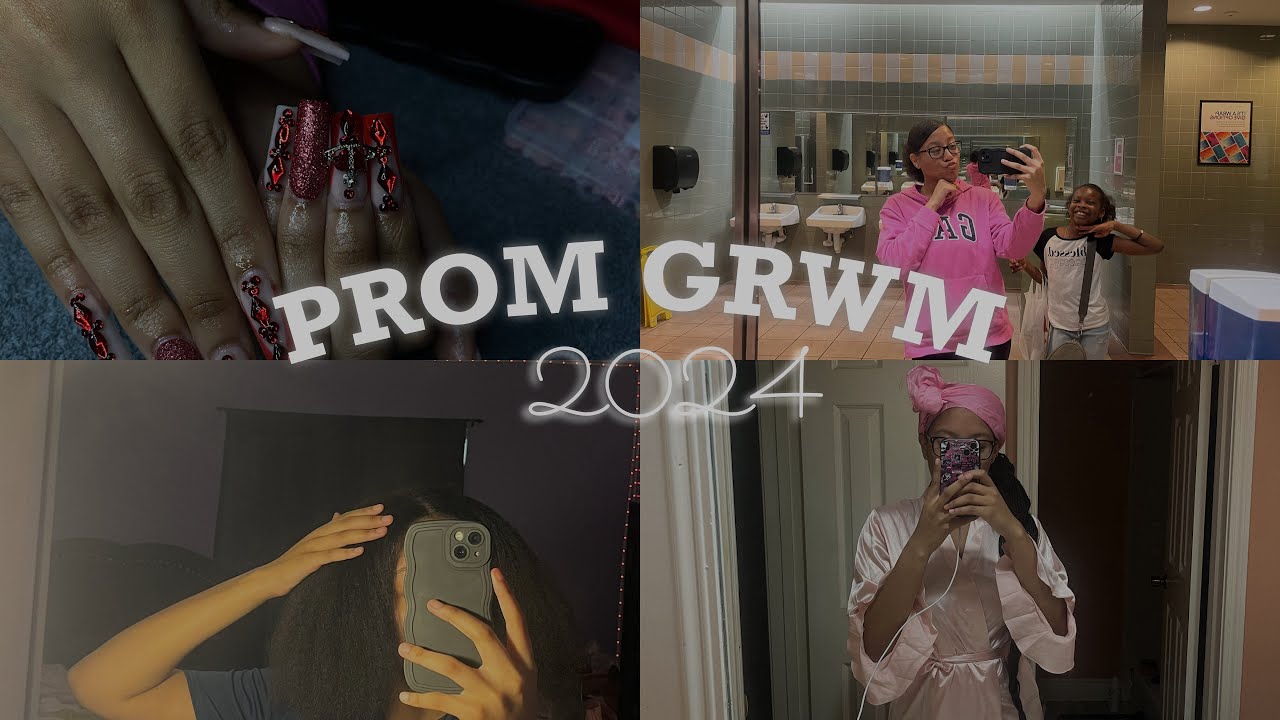 2K24 PROM GRWM + VLOG || NAILS + HAIR & MORE! - YouTube