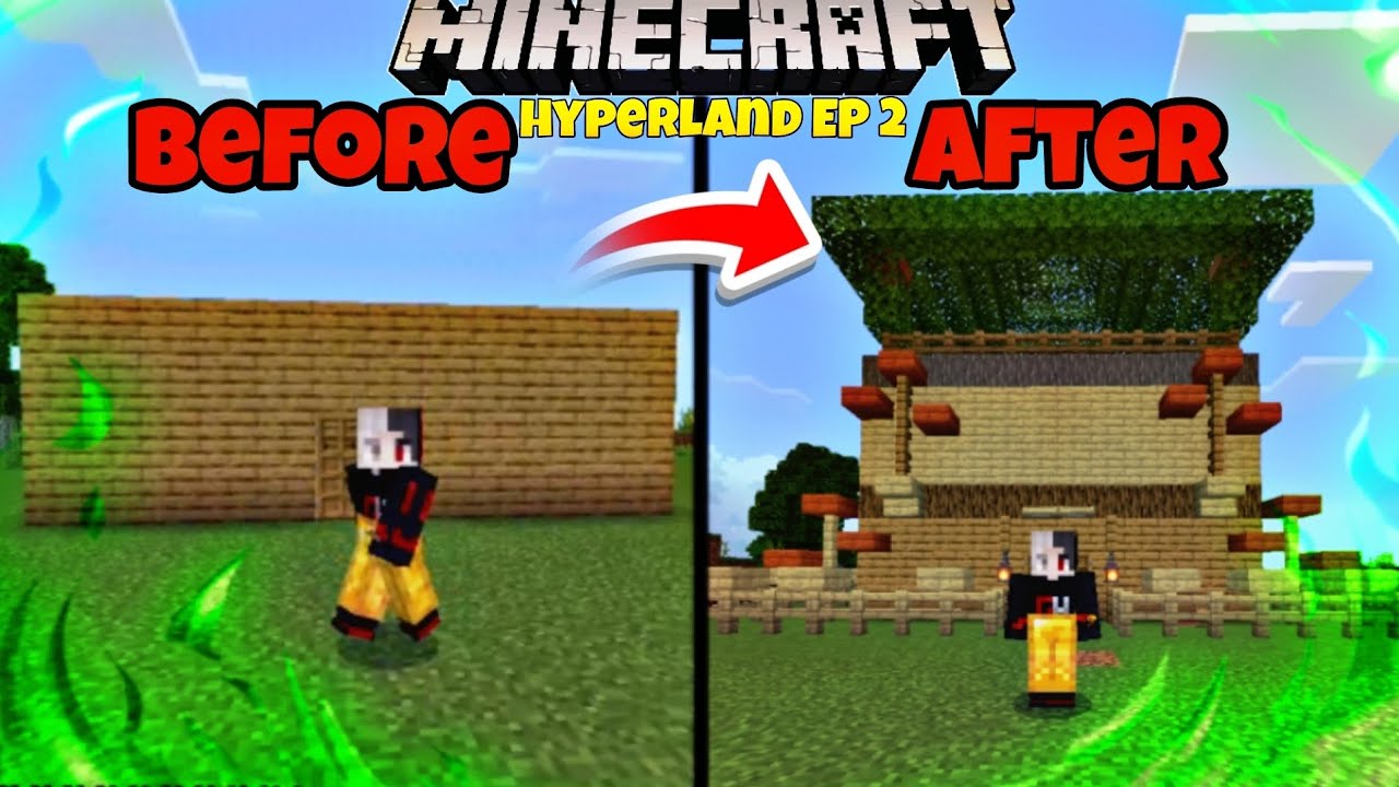 HYPERLAND - My New House Complete In Minecraft Survival Service EP2 #minecraft #ep2 - YouTube