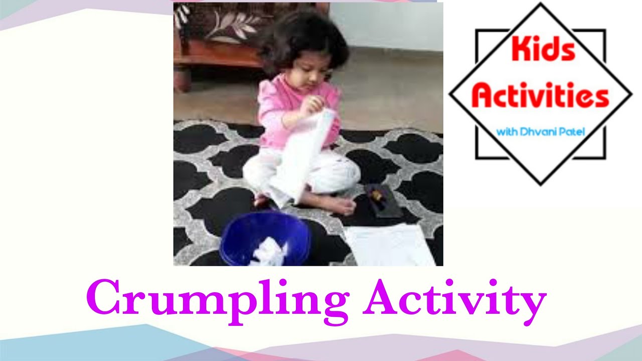 Crumpling Activity for Playgroup Kids at Home | #Crumpling # ...