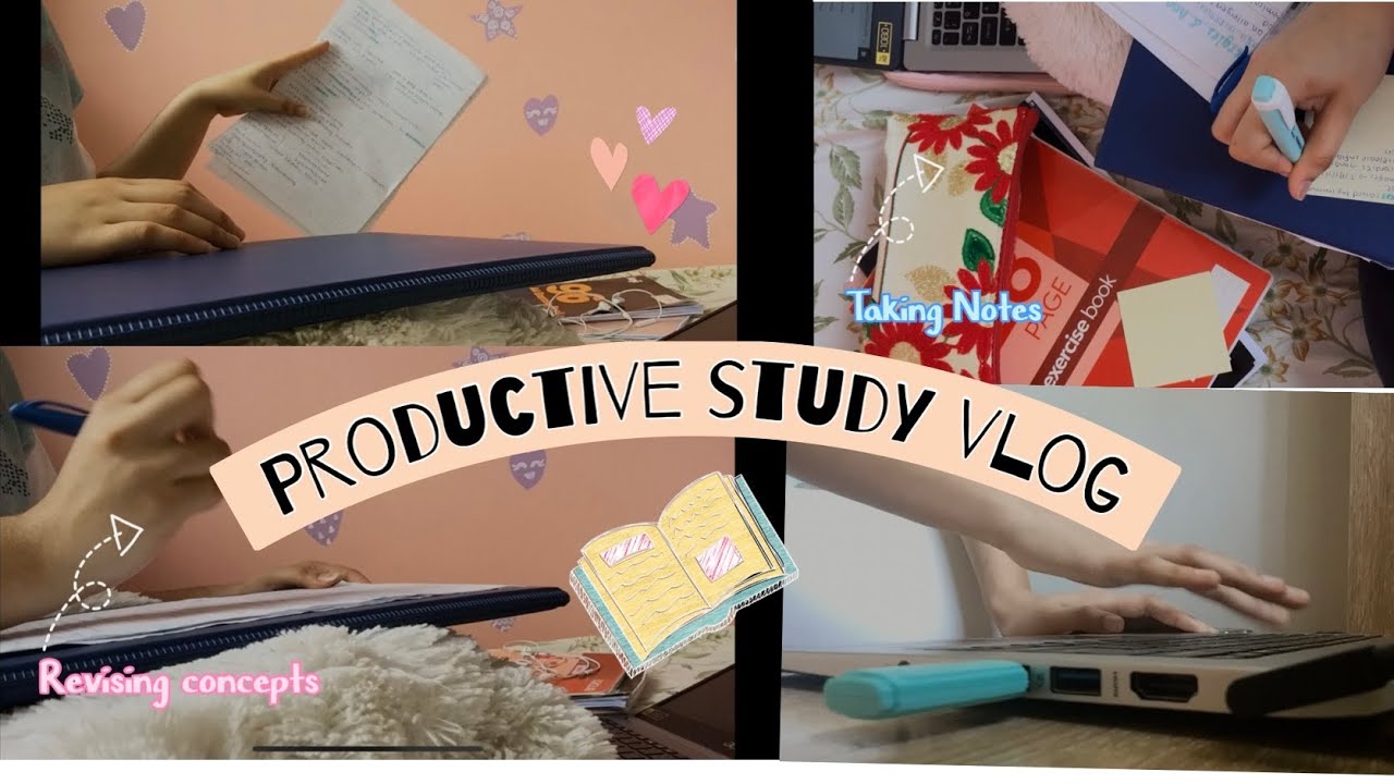 Productive Study Vlog As A Student 🥰Come Study With Me || Productive ...