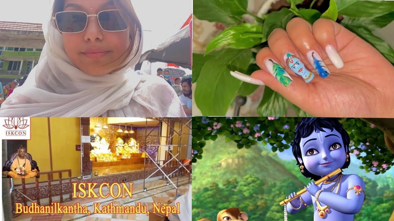 🦚🦚 ISKCON Visit | God Krishna Nail Art | Deepa Shrestha | 🇳🇵 - YouTube