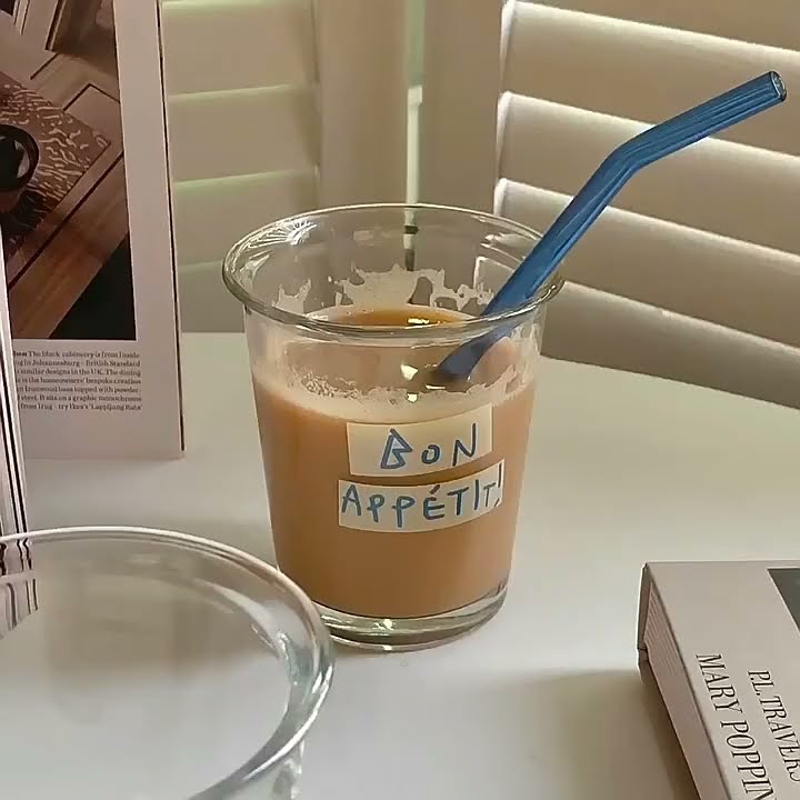 Letter printed cold brew coffee glass - INTOWALK - YouTube