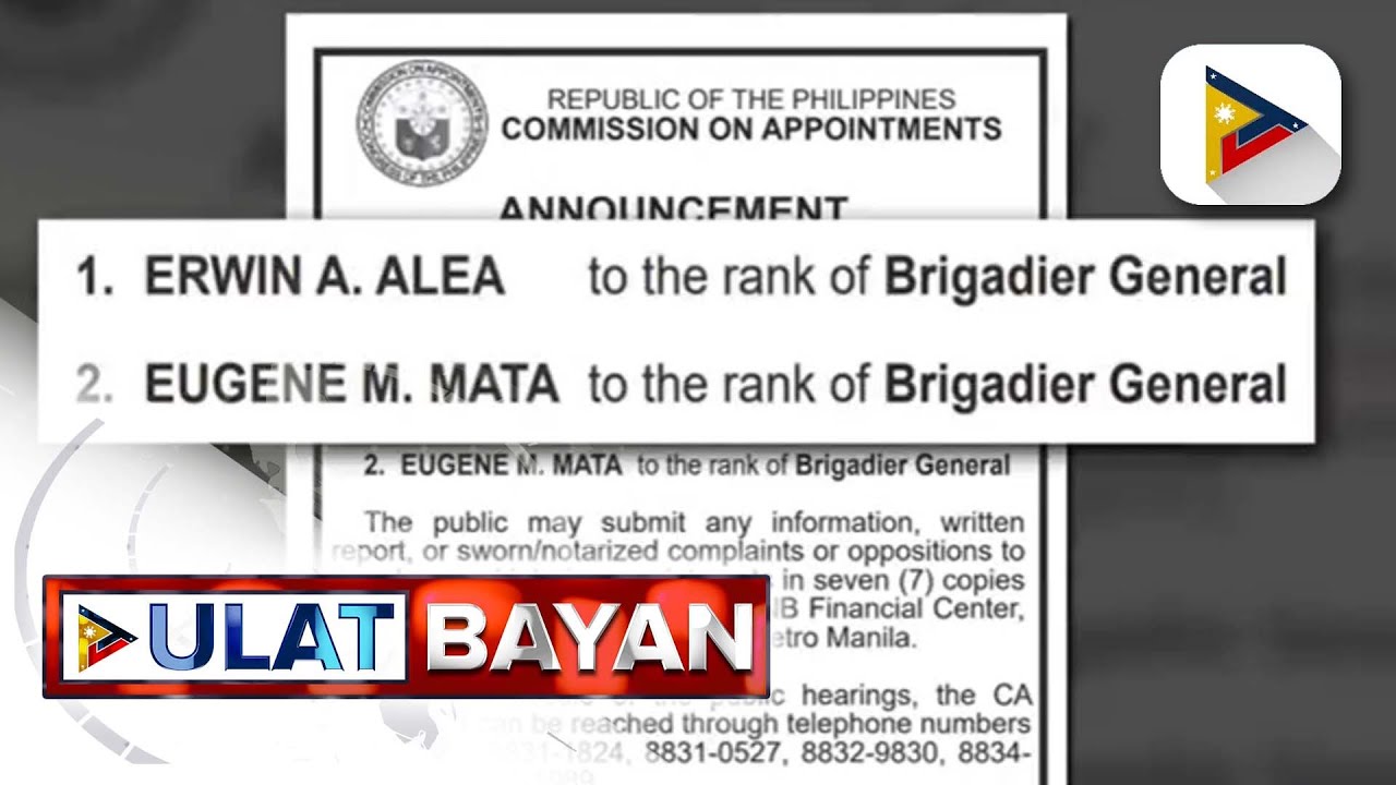 Ad interim appointment ng dalawang opisyal ng AFP, isinumite na ni PBBM ...