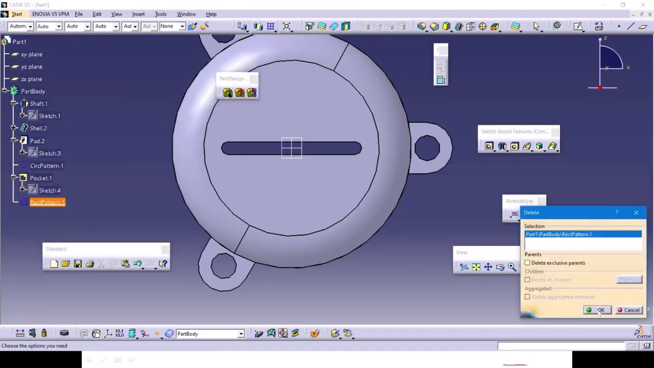 How to Model or create a complex components in CATIA - YouTube