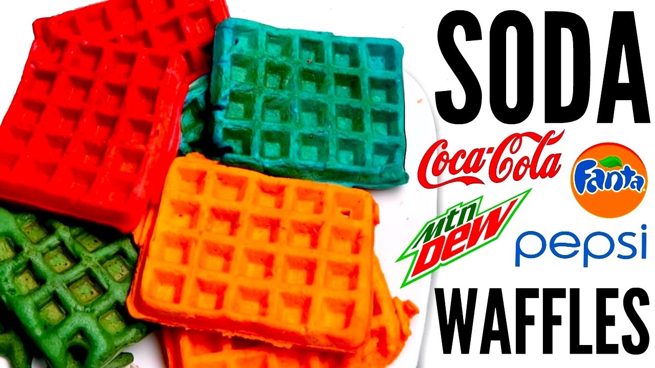 SODA WAFFLES DIY | Mountain Dew, Pepsi, Coca-Cola | How To & Taste Test ...