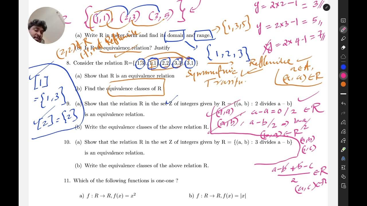 Plus two | Mathematics | Model Questions | Relation and Functions | Malayalam - YouTube