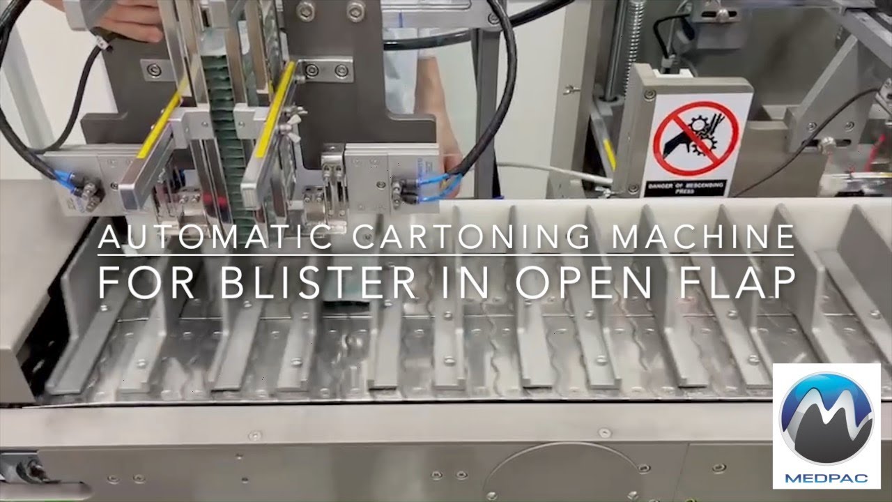 Automatic cartoning machine for blister - YouTube