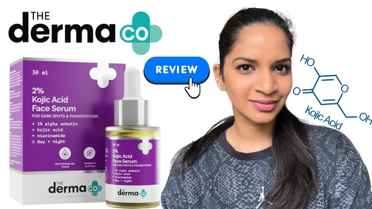 the derma co 2% kojic acid face serum review - YouTube