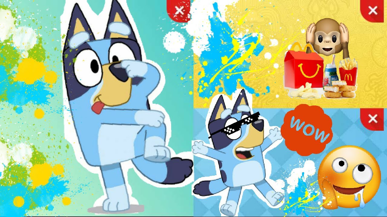 Bluey - Eating McDonald's Happy Meal - YouTube