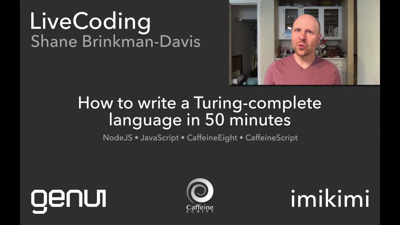 LiveCoding 3 - Writing a Turing Complete Langauge with CaffeineEight - (tutorial) - YouTube