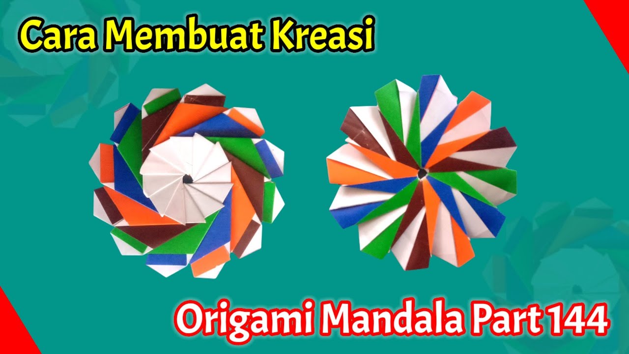 Cara Membuat Kreasi Origami Mandala Part 144 - YouTube