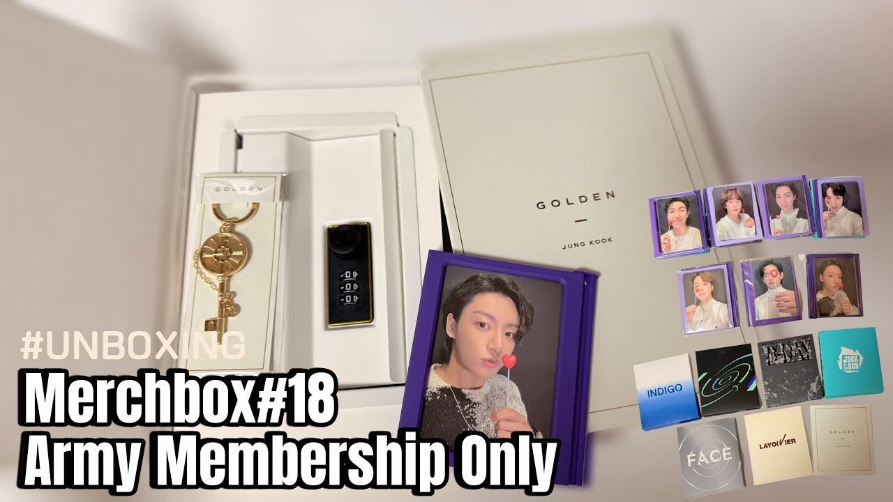 아미로그 | 방탄소년단 | BTS MERCH BOX #18 정국버전 드디어 도착! 언박싱 - YouTube