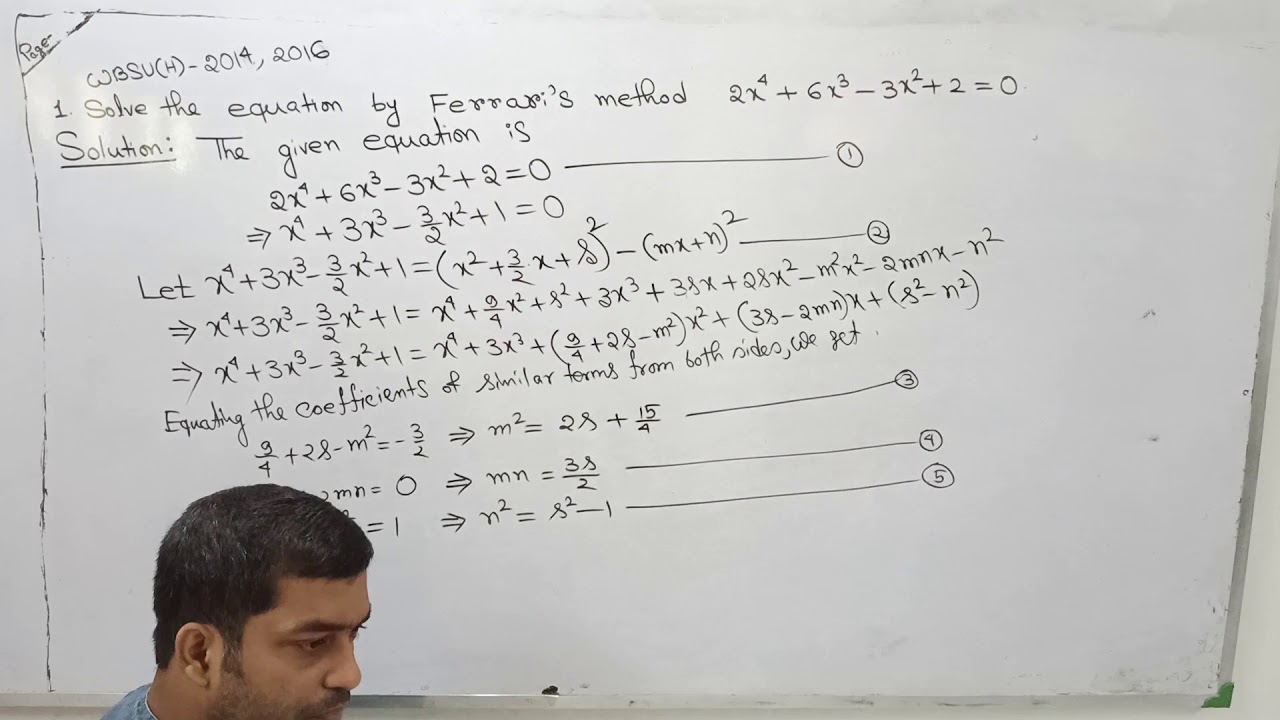 FERRARI'S METHOD-2 - YouTube