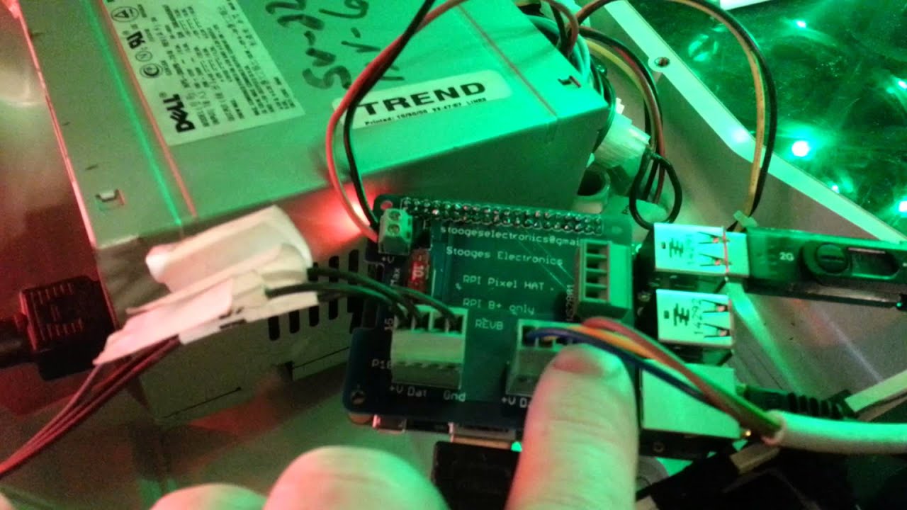 Pixel Pi Hat controlled by XLights - YouTube