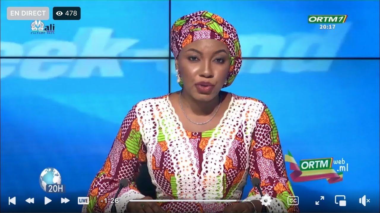 🔴 Direct | JT 20H de ORTM1 du 26 juillet 2025. - YouTube
