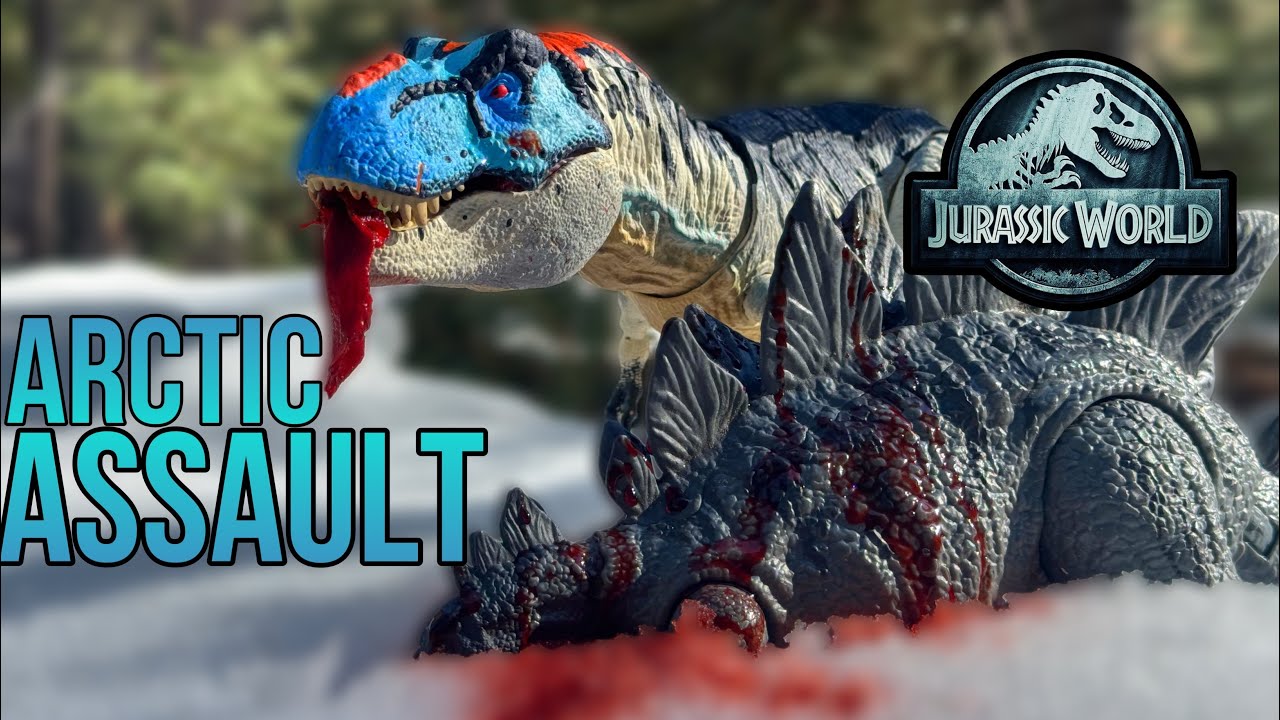 Hunt for the Arctic T-Rex, Jurassic World Dinosaur Toy Movie # ...