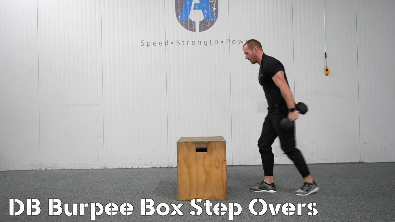 DB Burpee Box Step Overs - YouTube