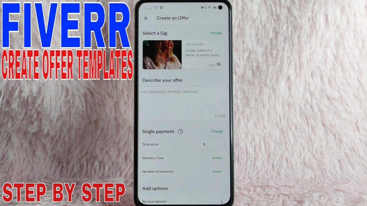 How To Create Custom Offer Templates On Fiverr 🔴 - YouTube