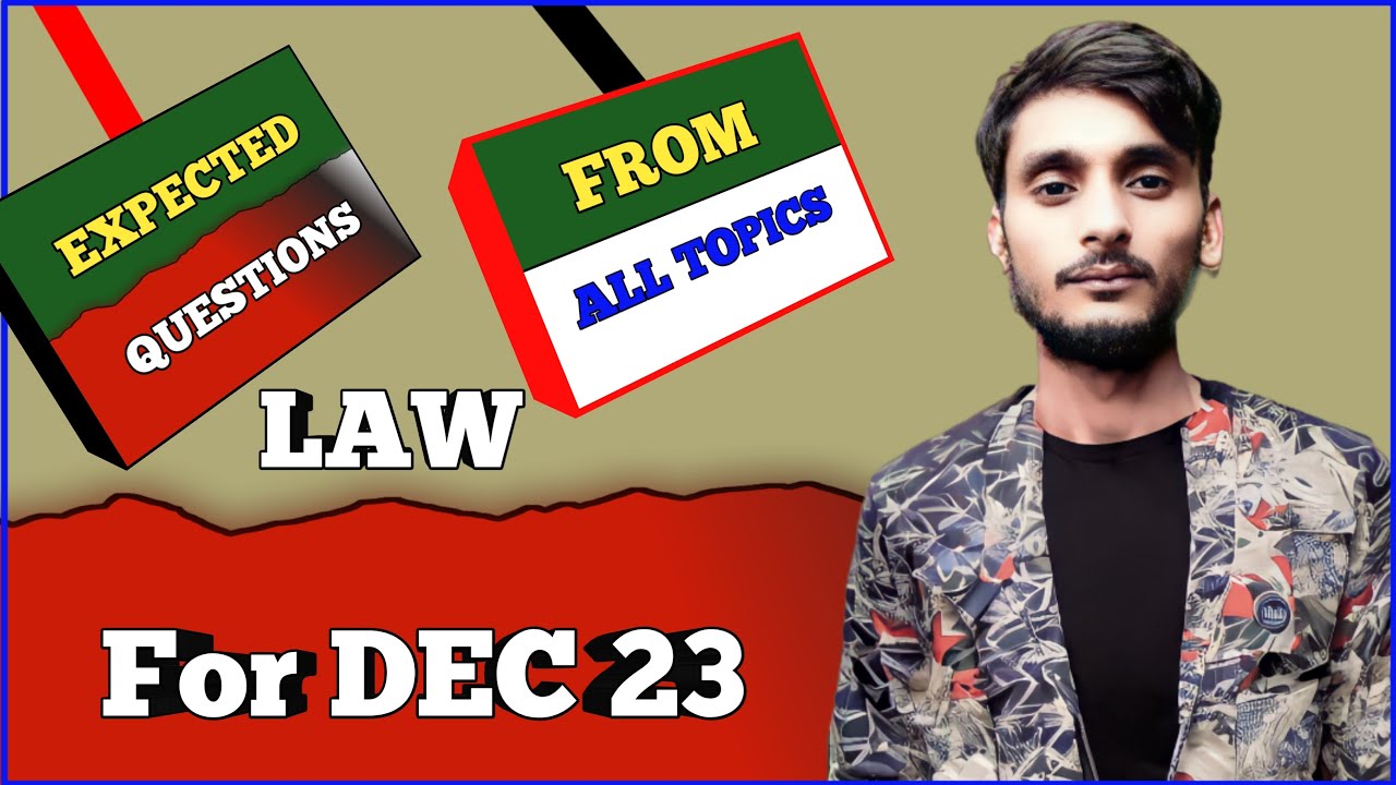LAW & BCR- EXPECTED QUESTIONS FROM ALL TOPICS😮DECEMBER 2023 CA ...