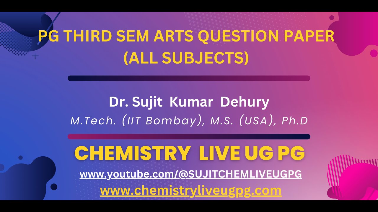 PG THIRD SEM ARTS QUESTION PAPER - YouTube