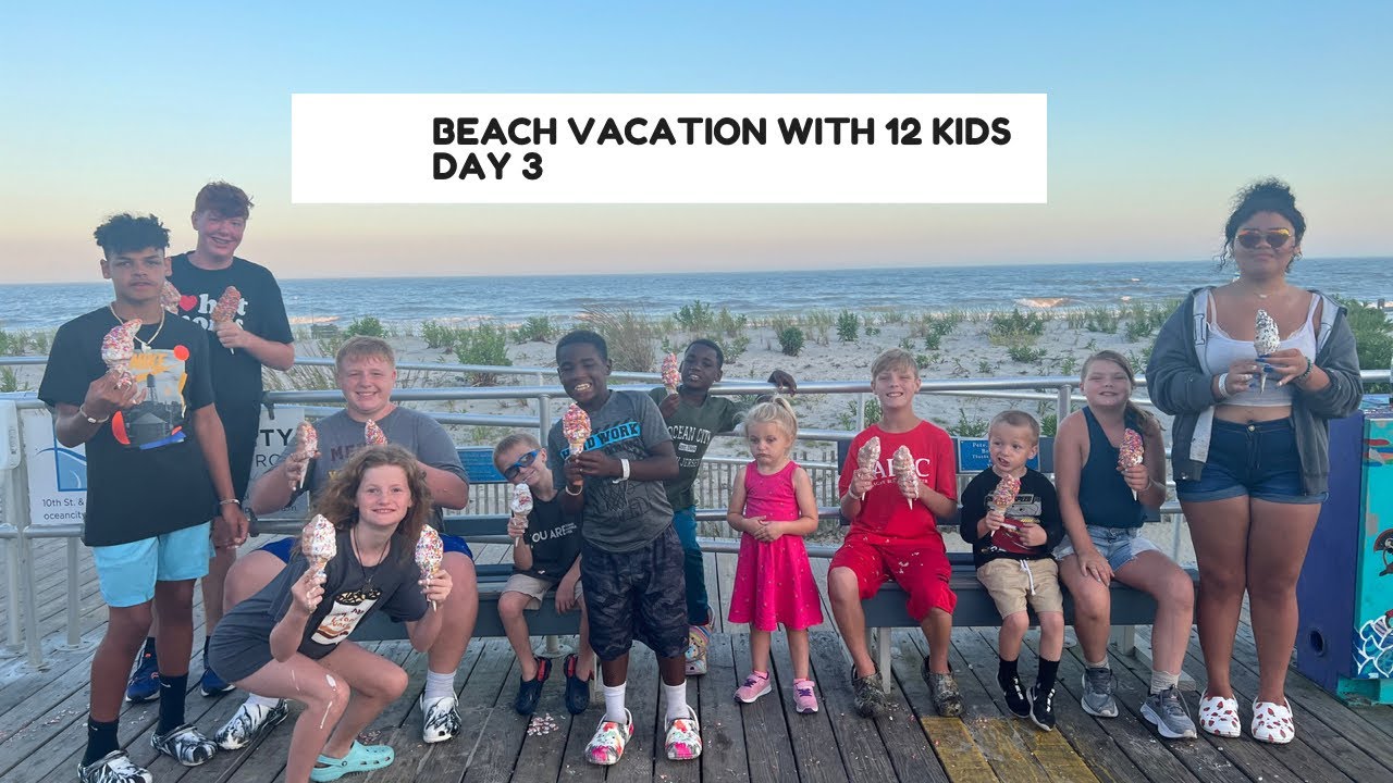 BEACH VACATION WITH 12 KIDS DAY 3 - YouTube