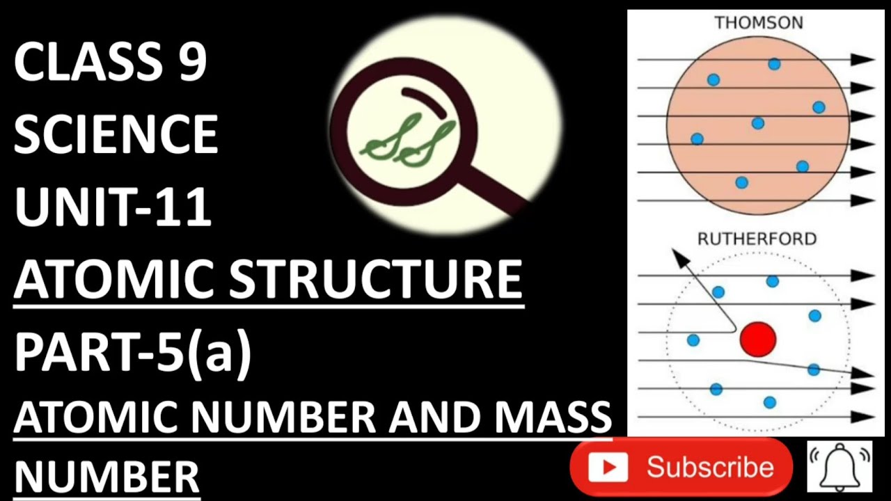 CLASS 9 SCIENCE UNIT-11 ATOMIC STRUCTURE PART-5(a) ATOMIC NUMBER AND ...